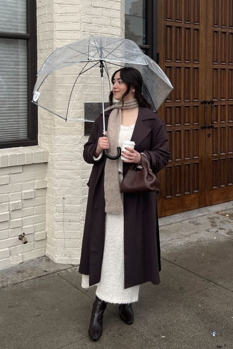 18 Rain-Ready Outfits That Are Stylish and Practical